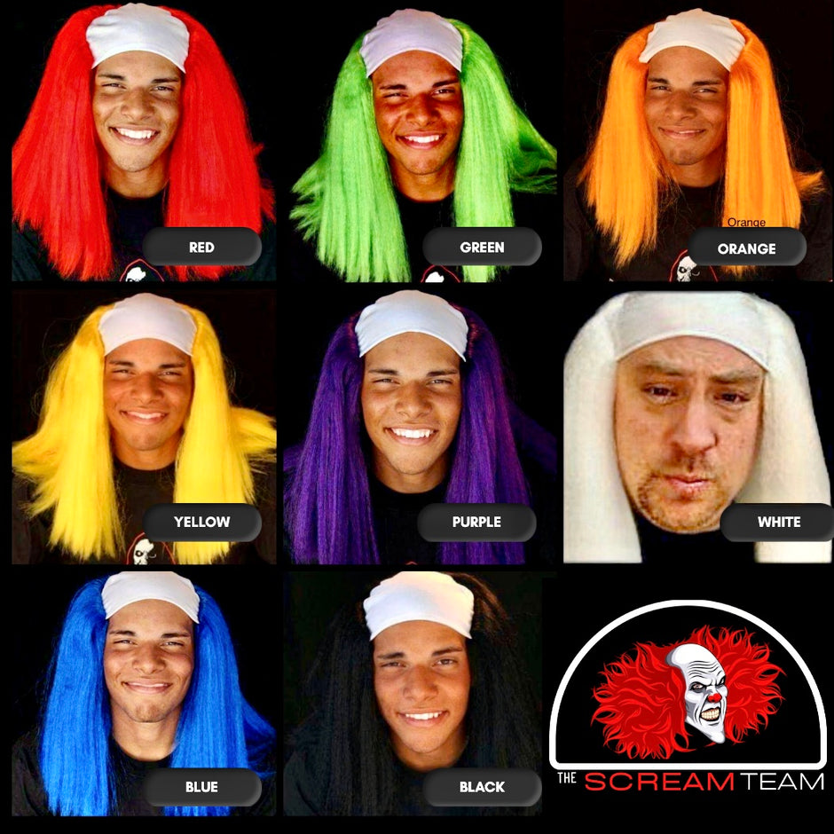 Wigs | Deluxe Bald Clown Wig | The Scream Team | 8 Awesome Colors – The ...